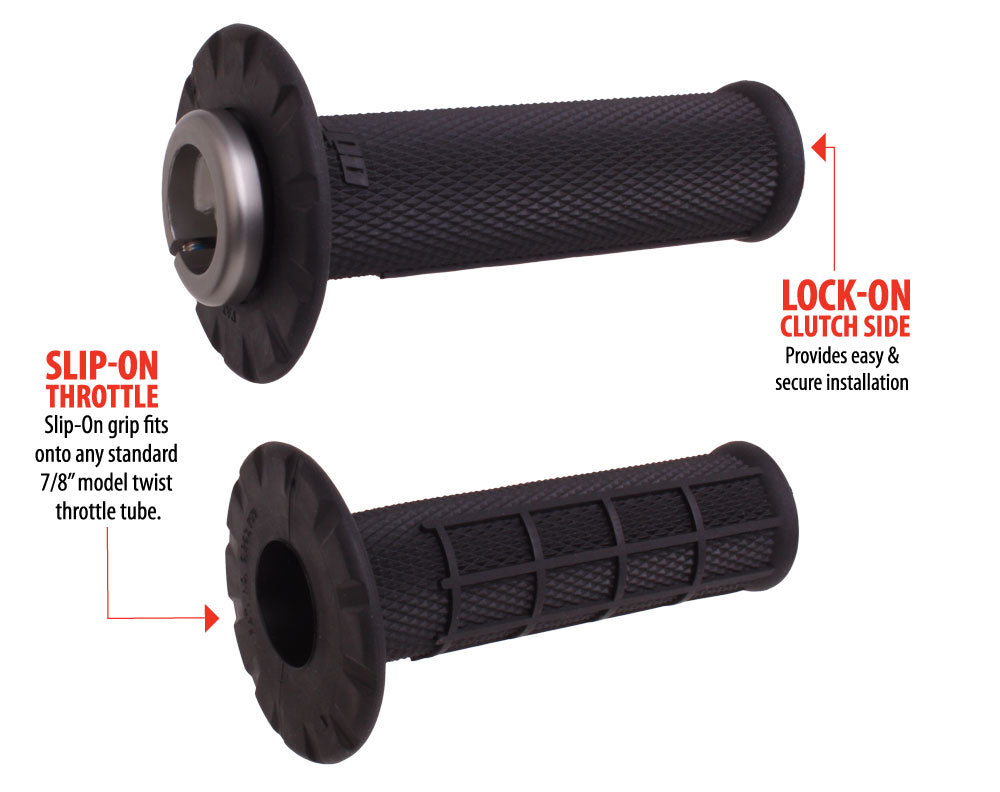 UNIVERSAL Lock-On Gripset: HALF-WAFFLE MX – ODI